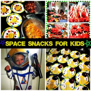 Healthy Space-Themed Snacks for Kids - Large Family Table