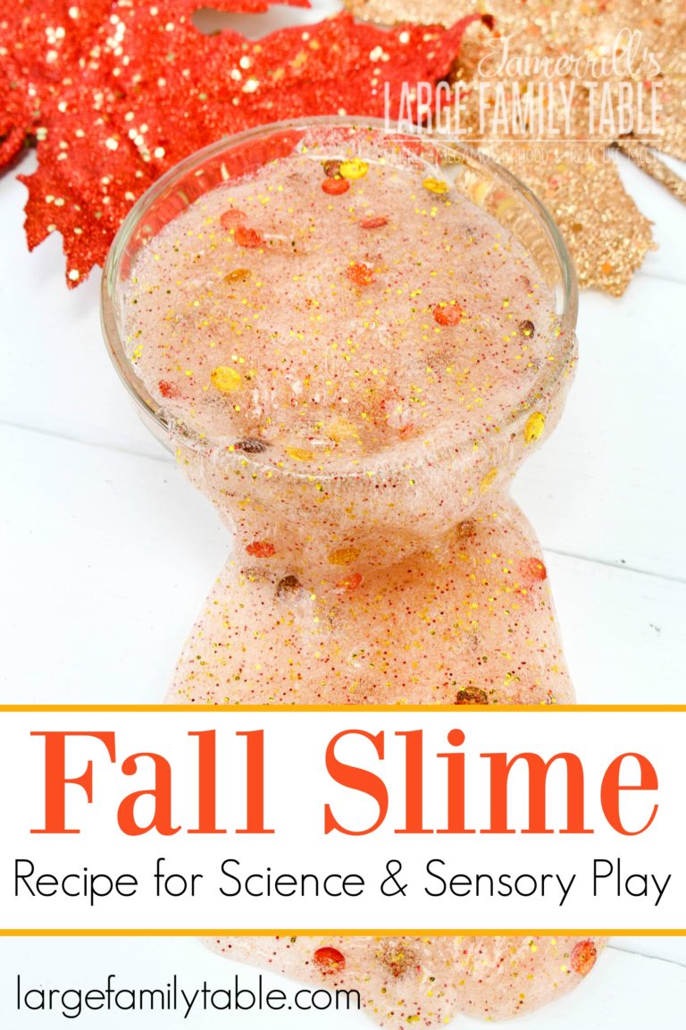 Fall Slime Recipe | Science and Sensory Play! - Large Family Table