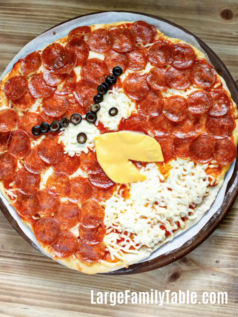 Homemade Angry Birds Pizza Recipe - Large Family Table