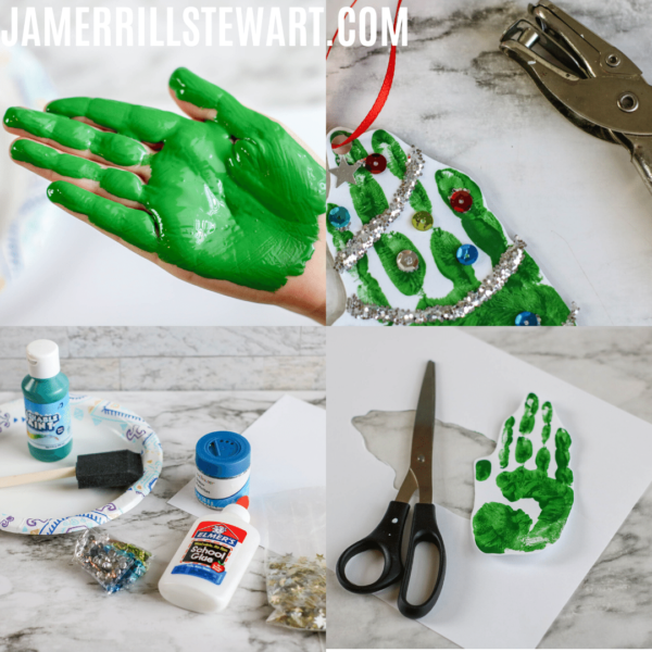 Christmas Tree Handprint Ornament | JamerrillStewart.Com