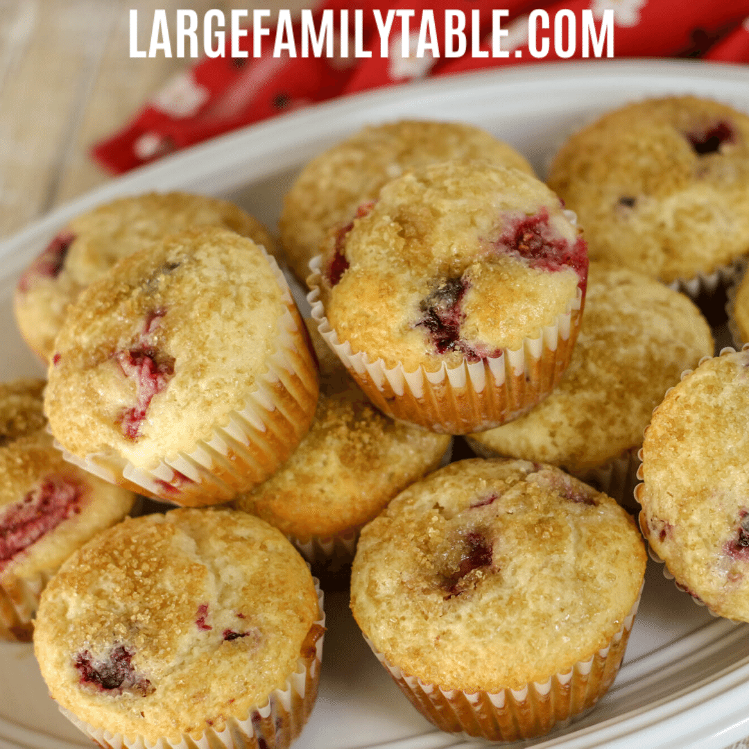 Homemade Mixed Berry Muffins Recipe | LargeFamilyTable.Com