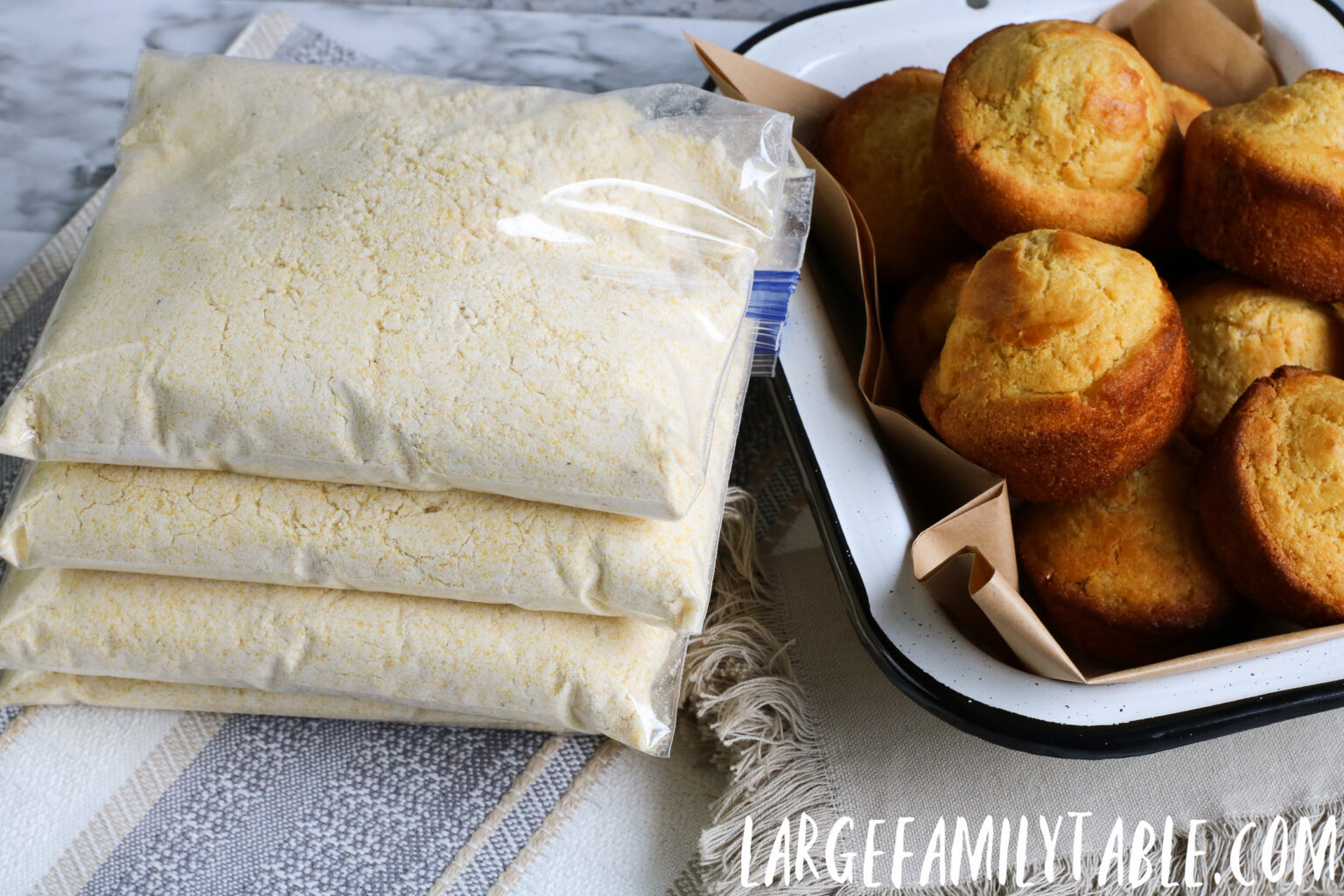 How to Make Homemade Cornbread Mix Packs! - Large Family Table