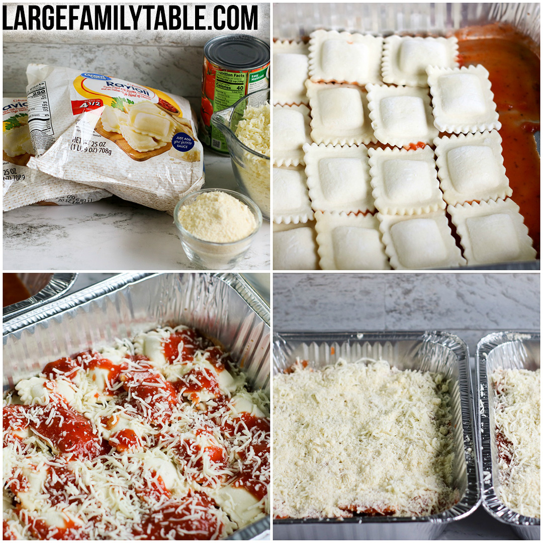 Large Family Baked Ravioli Freezer Meal Recipe - Large Family Table