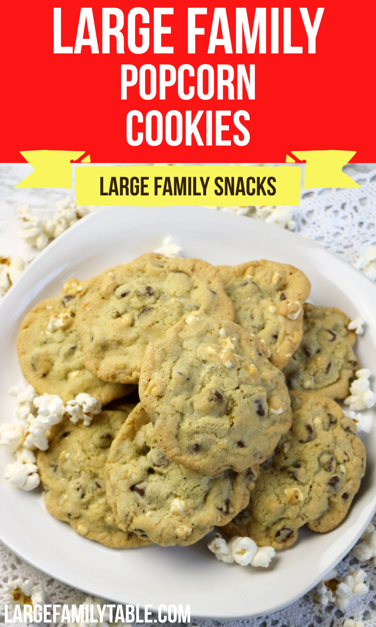 Large Family Popcorn Cookies (Snacks and Desserts)