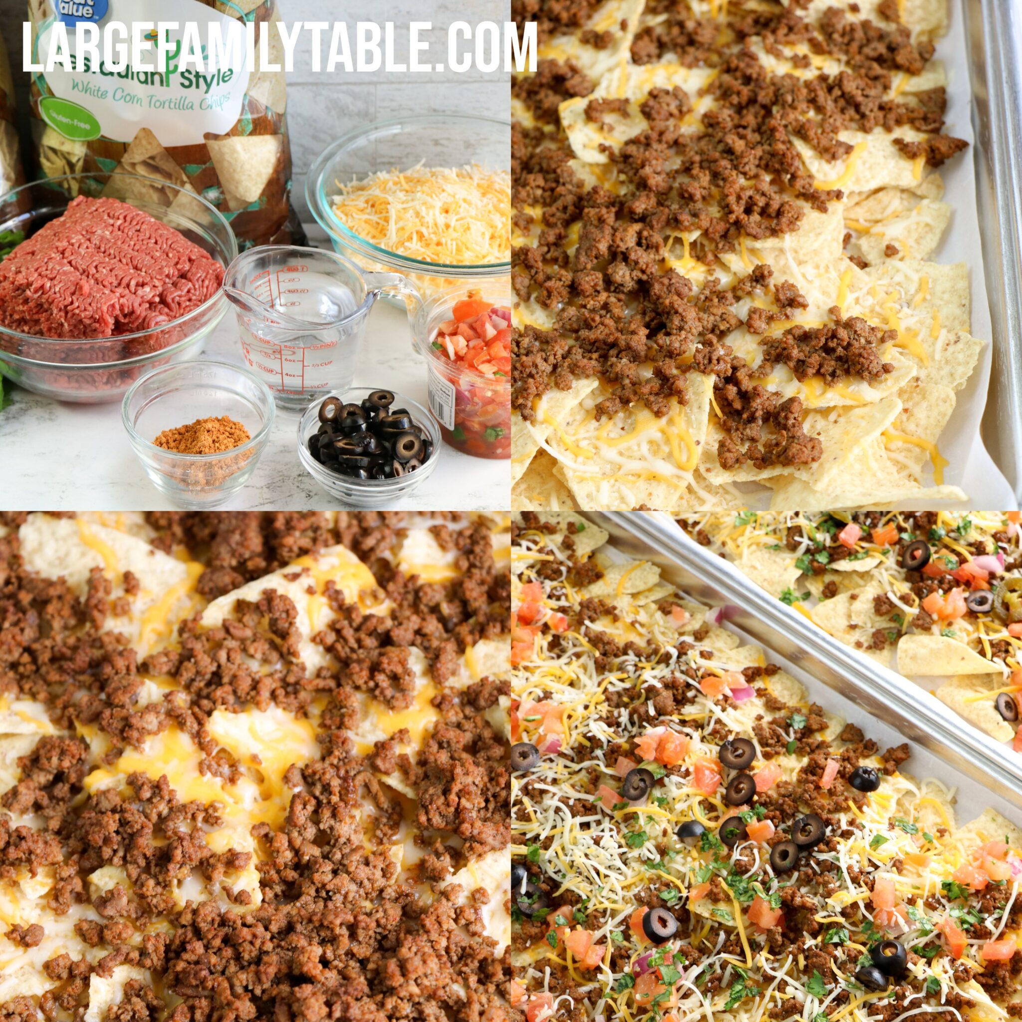 Large Family Beefy Sheet Pan Nachos | Lunch, Snack, or Dinner, Dairy ...