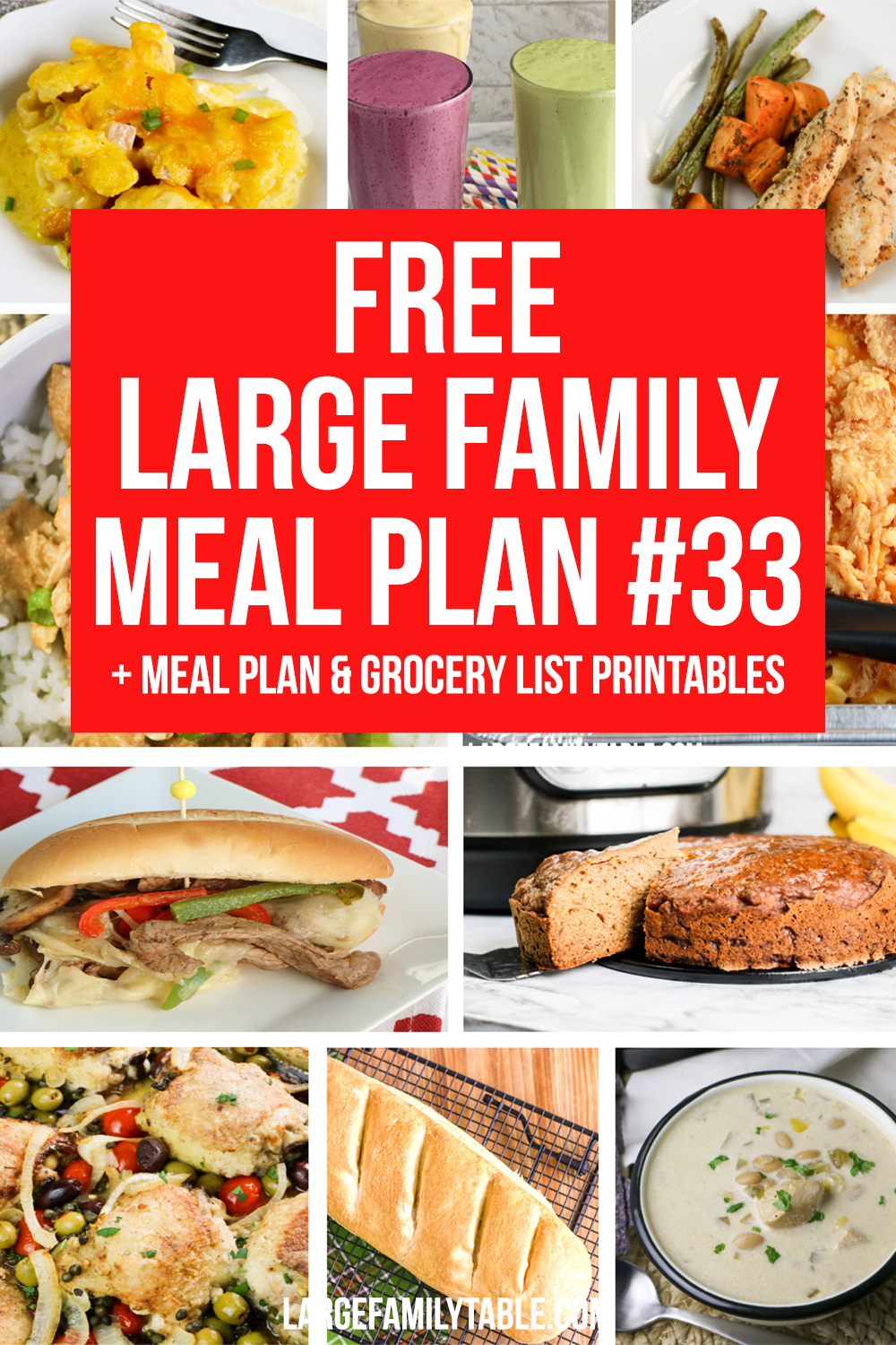 Weekly Large Family Meal Plan 33 FREE Clickable Planning Pack And Weekly Large Family Meal Plan 33 FREE Clickable Planning Pack And