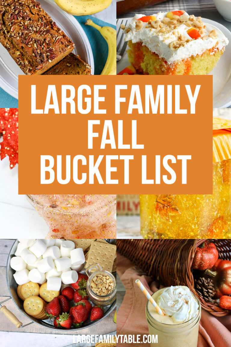 Large Family Fall Bucket List - Large Family Table
